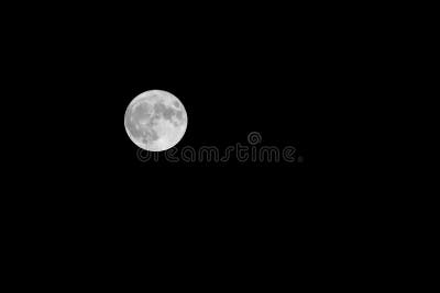 SILVER Full Moon in the Black Sky without the Stars Stock Image - Image ...