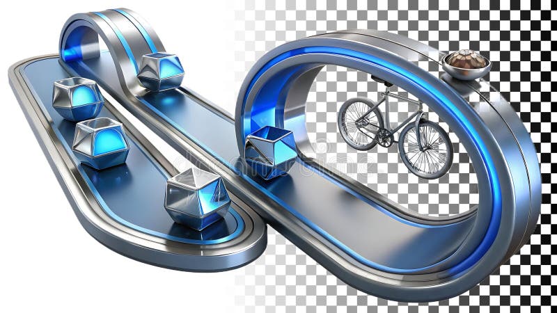 Silver Futuristic Frame, Metallic Border Design, Modern Tech Element ...