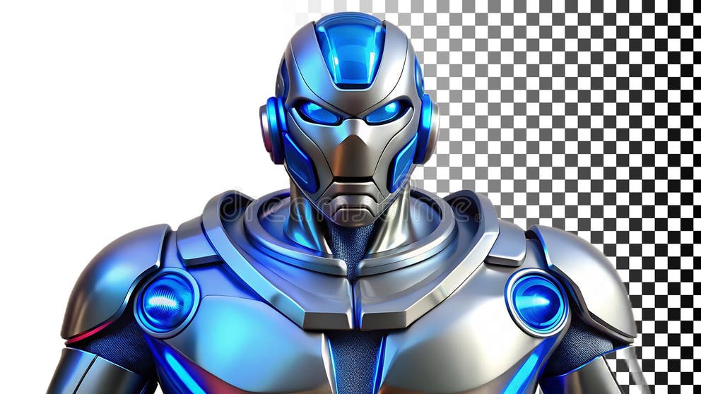Silver Futuristic Robot Bust, Metallic Android, Sci-fi Character Design ...