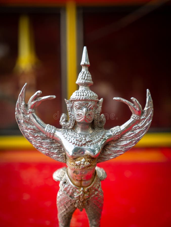 Silver Garuda Standing stock image. Image of heaven - 145006715
