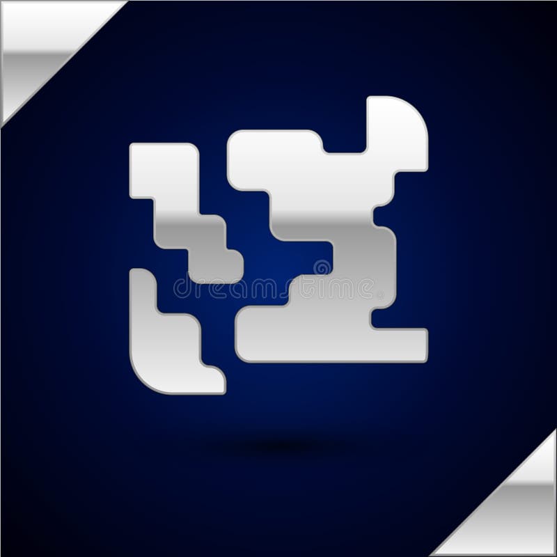 Silver Gaseous Icon Isolated on Dark Blue Background. Changing the ...