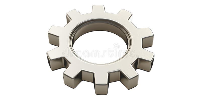 Silver Gear Icon Isolated on Transparent Background Stock Image ...