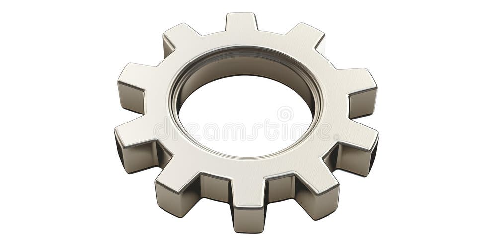 Silver Gear Icon Isolated on Transparent Background Stock Image ...