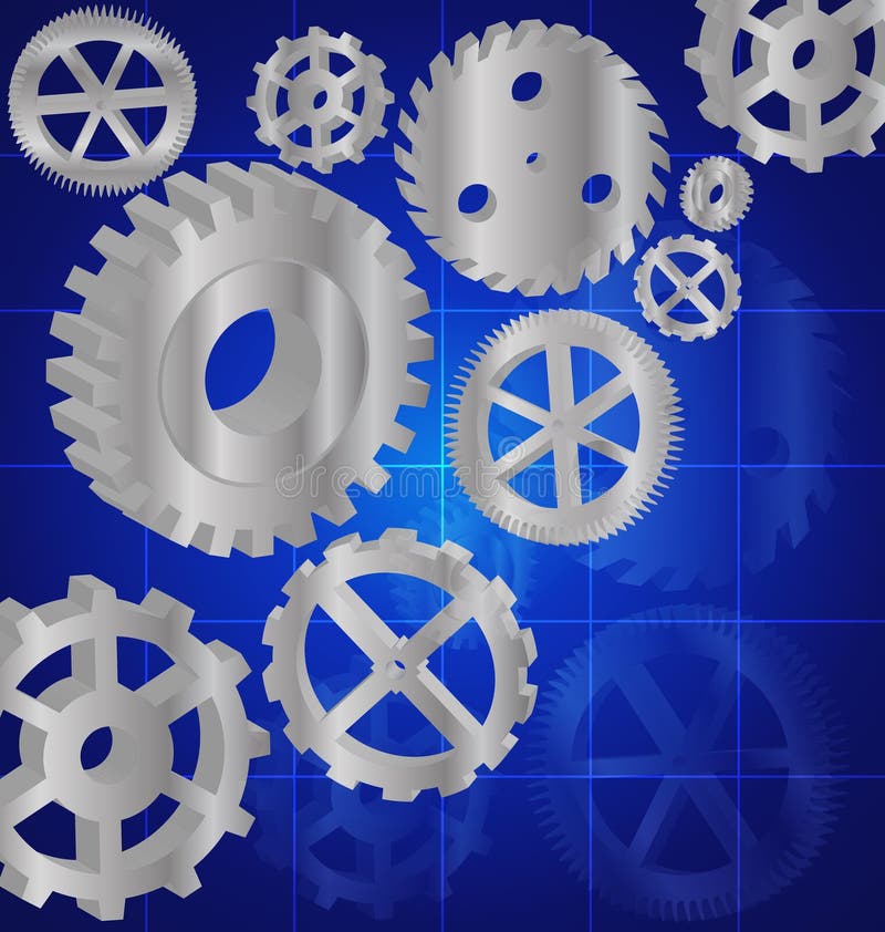 Silver Gears 3d Blue Background Stock Illustrations – 123 Silver Gears ...