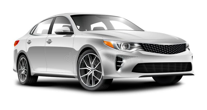 Generic Sedan Car Detailed Cutaway Representation. Stock Illustration ...