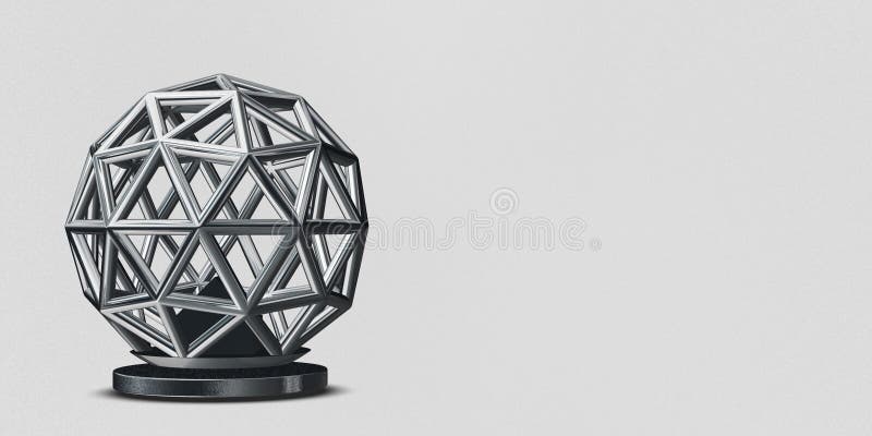 Silver Geometric Shapes, Background, Circles, Splines, Spheres ...