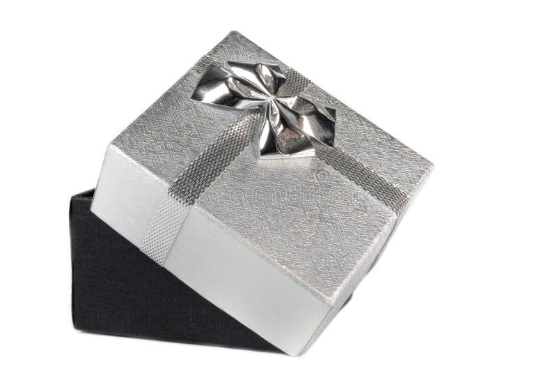 Silver Gift Box stock image. Image of candy, business - 22943717
