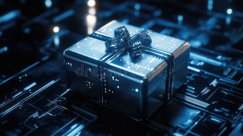 Computer MOTHERBOARD Gift Box Stock Photo - Image of innovation ...