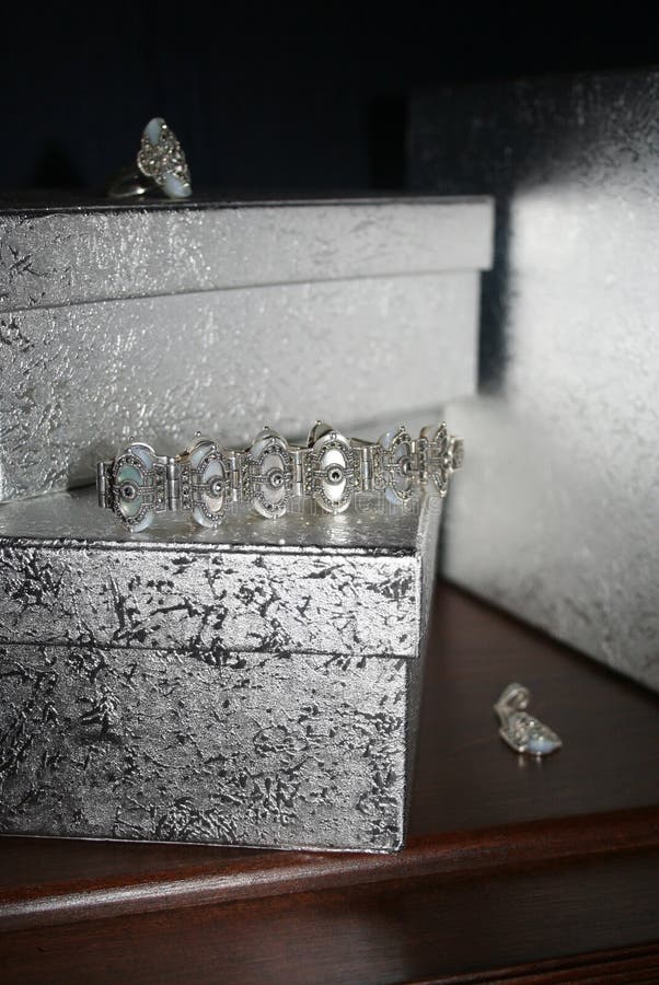 Silver gift boxes stock image. Image of boxes, surprise - 3752655