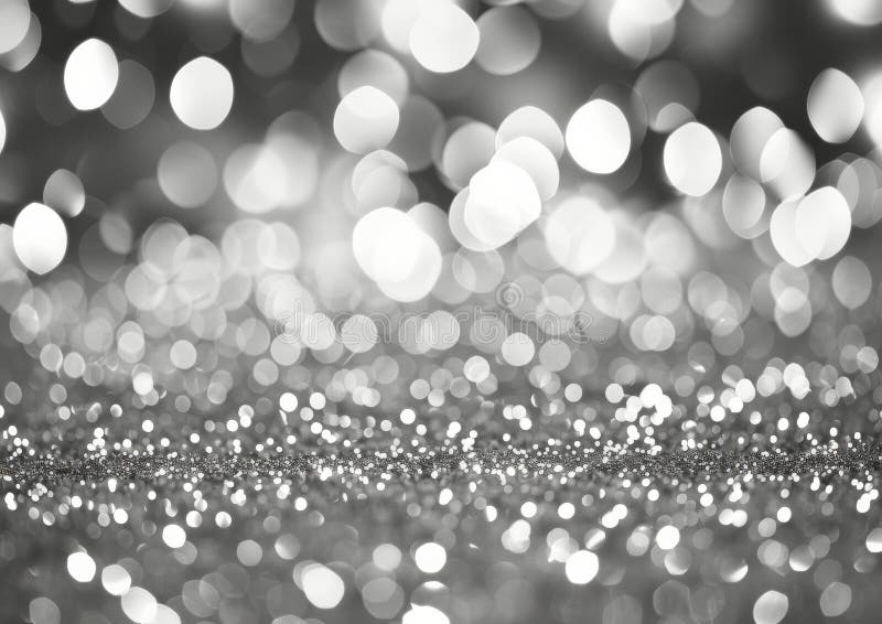 Silver Glitter Background with Blurry Effect Stock Photo - Image of ...