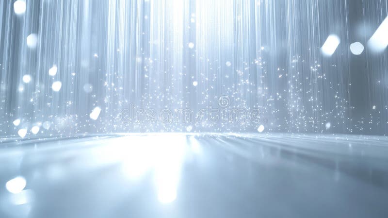 Silver Glitter Background with Sparkling Light Rays Stock Illustration ...