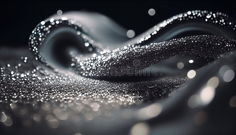 Silver Glitter Defocused Abstract Twinkly Lights Background Silver ...