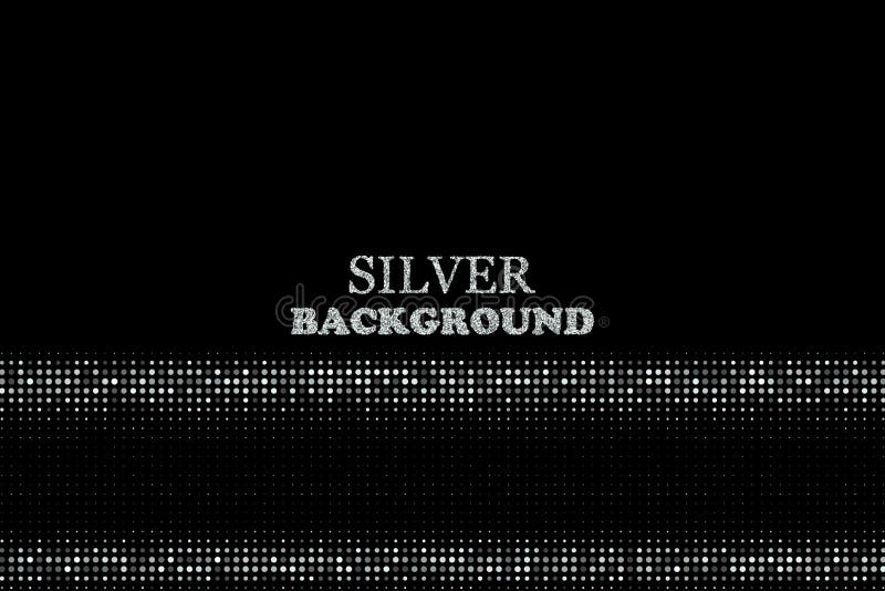 Silver Glitter Flow Abstract Lines Isolated on Black Background ...
