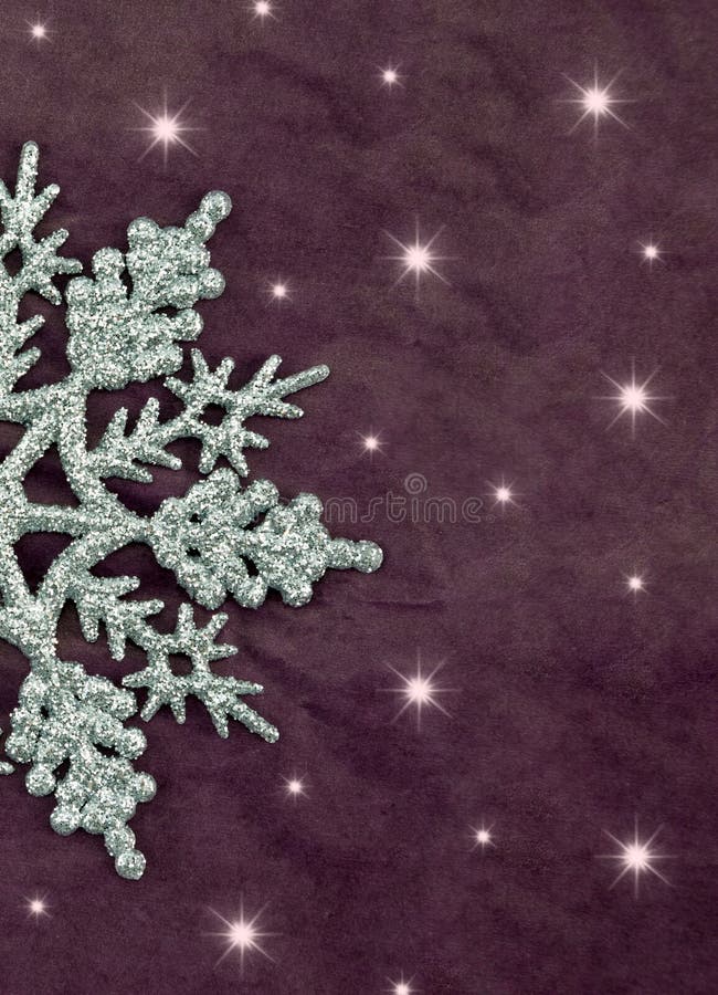 Silver Glitter Snowflake Decoration Stock Image - Image of winter ...