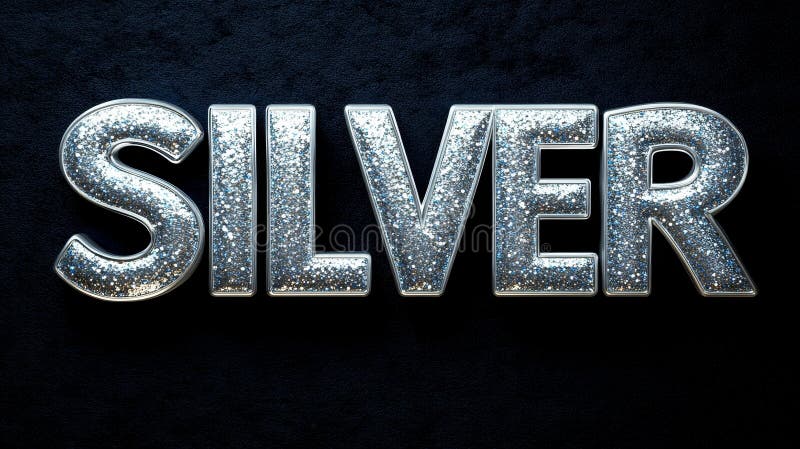 Silver Glitter Text Effect on Dark Grunge Background Shiny, Sparkly ...