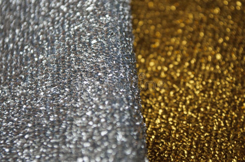 Defocused Silver Color Texture. Bokeh Effect with Blinking Details ...