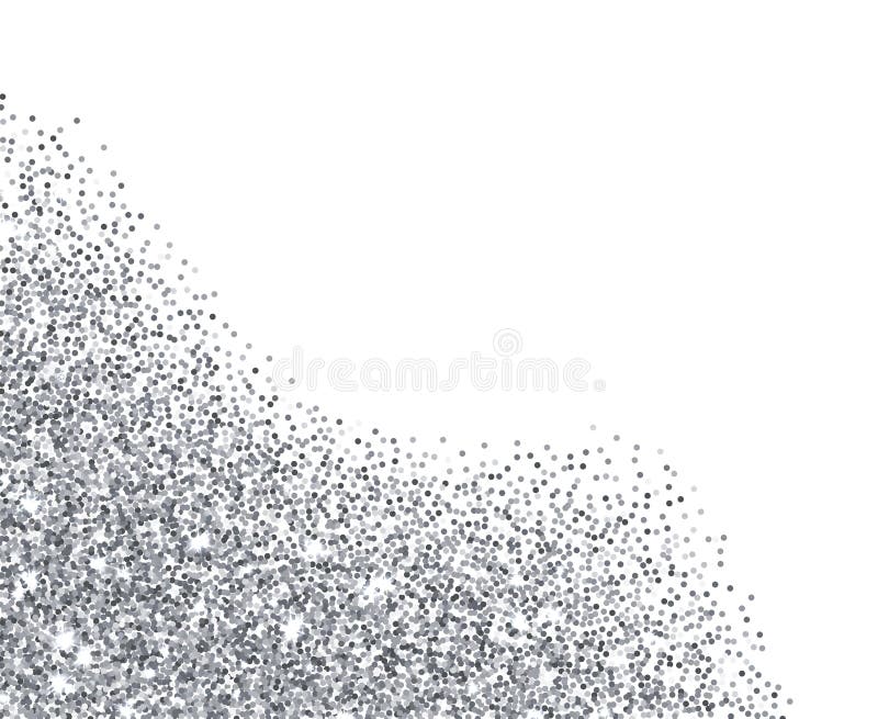 Silver Glitter Textured Border Stock Vector - Illustration of silver, frame: 85608783