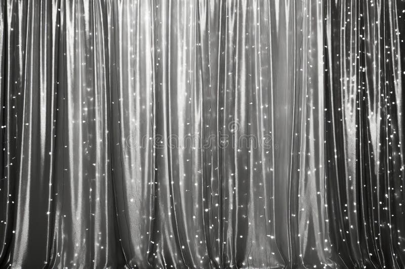 Silver Glittering Rain Like a Curtain Background with Blank Space Stock ...