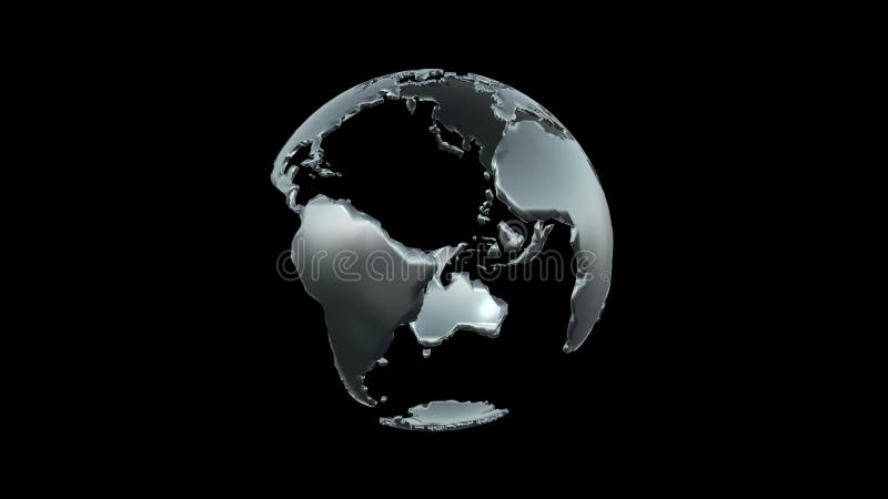 Silver Planet Earth Abstract Business Motion Background Loop Stock ...