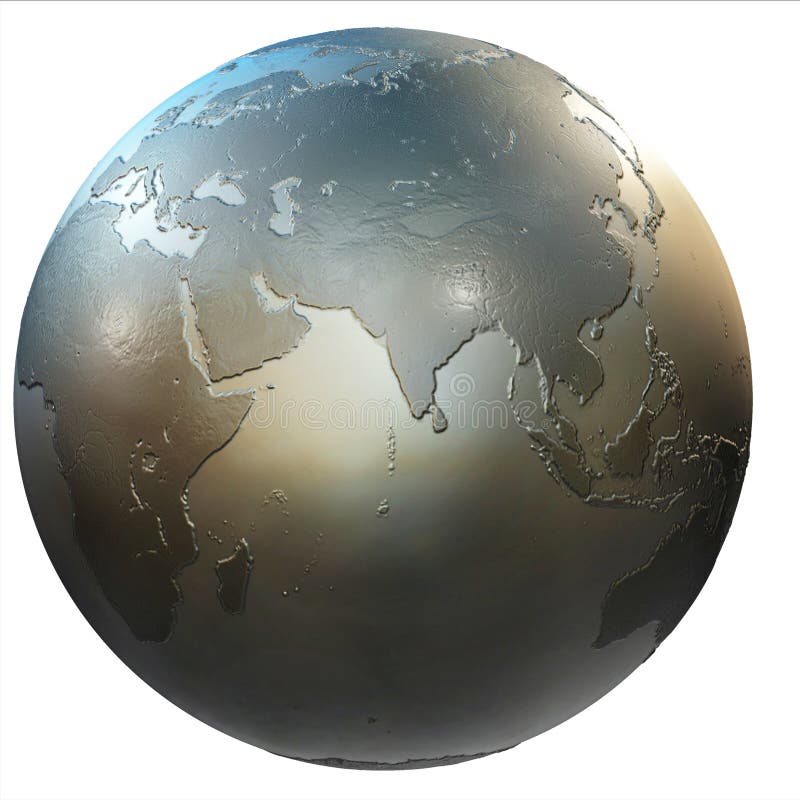 Silver Globe Background stock illustration. Illustration of world - 6452494