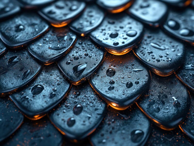 Close-up of Snake Scales Glowing Under Moonlight, Revealing Sharp Edges ...