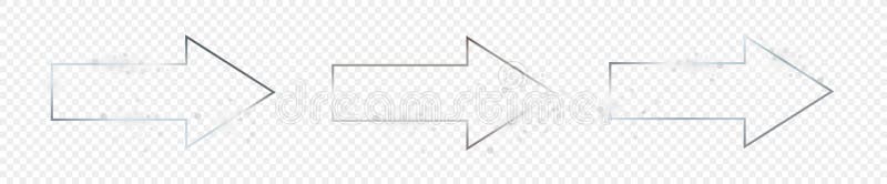 Silver Glowing Arrow Shape Frame Stock Vector - Illustration of ...