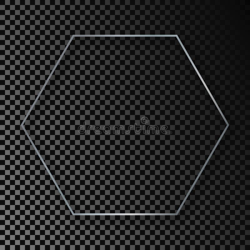 Hexagon Shadow Isolated on Transparent Background Stock Vector ...