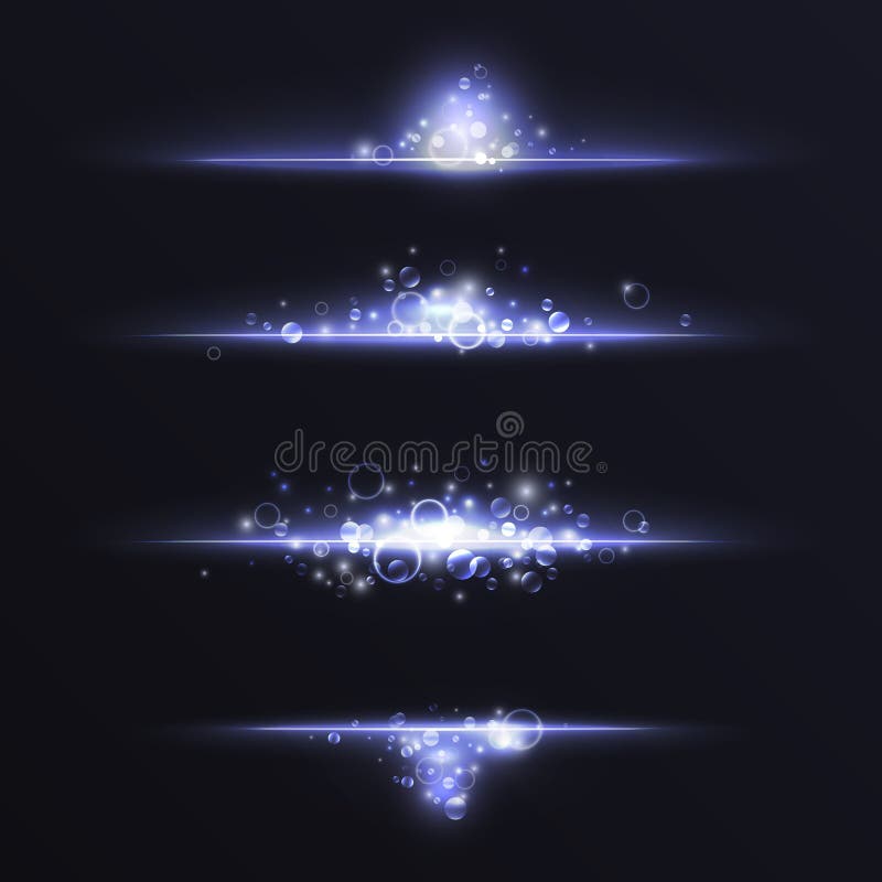 Silver Glowing Light Effect Vector Illustration. Magic Shiny Cold White ...