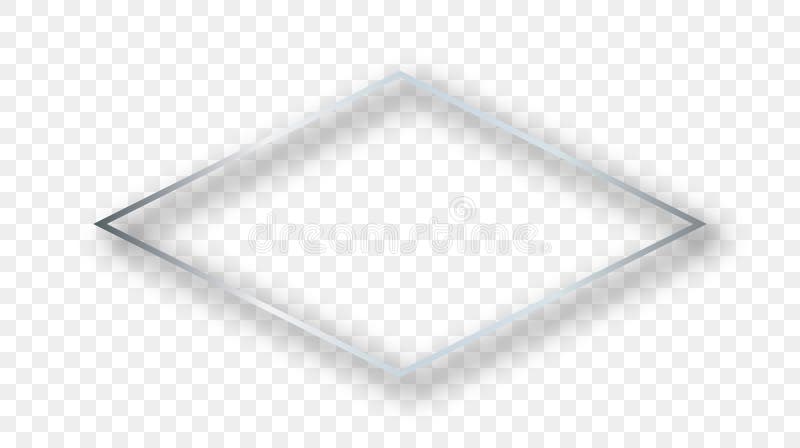 Silver Rhombus Frame with Glitter Stock Vector - Illustration of banner ...