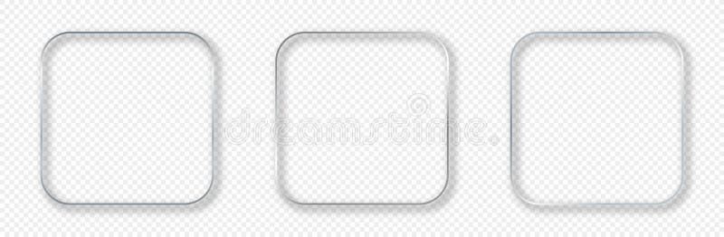 Silver Glowing Rounded Rectangular Shape Frame Stock Vector ...