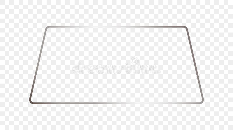 Silver Glowing Rounded Trapezoid Shape Frame Stock Vector ...