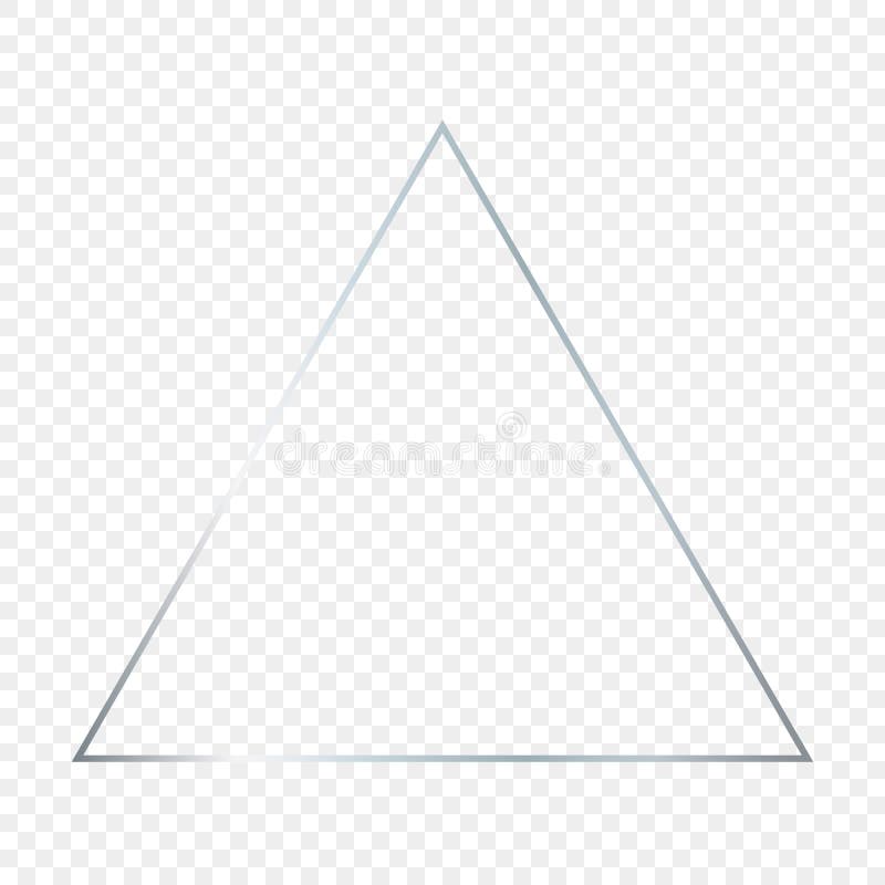 Silver Glowing Triangle Frame Stock Vector - Illustration of abstract ...