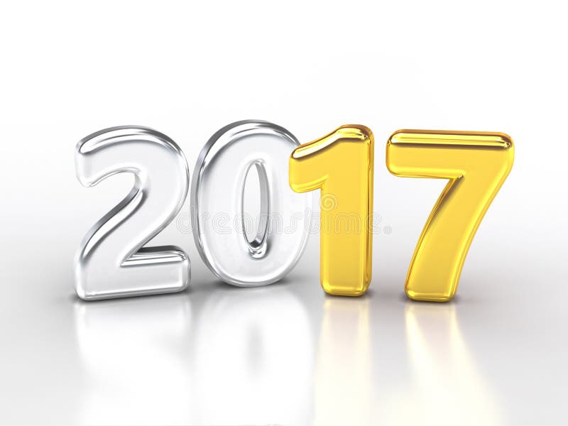 2017 Silver Gold stock illustration. Illustration of xmas - 80550008