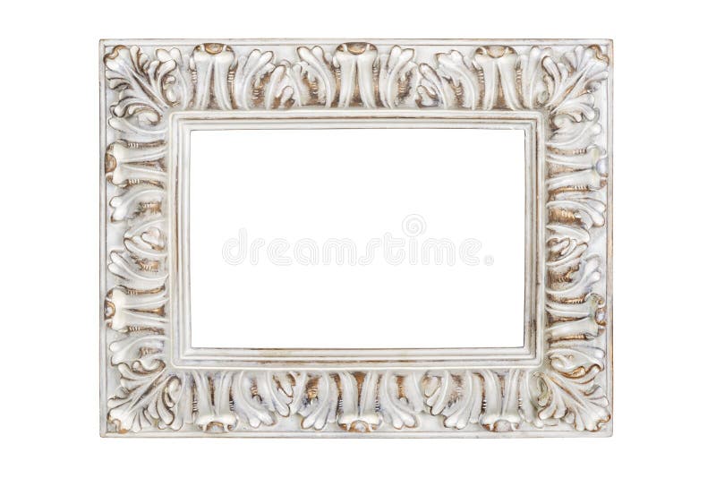 Silver-gold picture frame stock photo. Image of decoration - 38210680