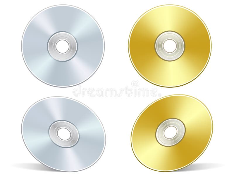 Silver and golden DVD stock vector. Illustration of silver - 4846638