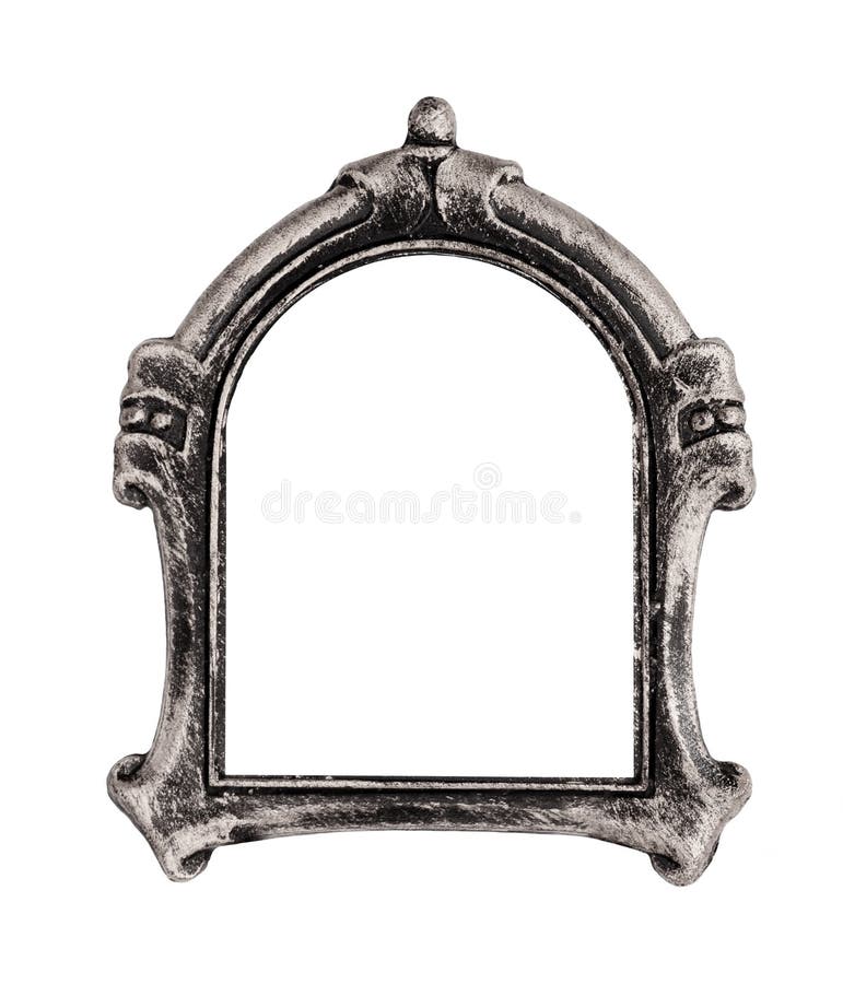 Silver Gothic Frame for Paintings, Mirrors or Photo Isolated on White ...