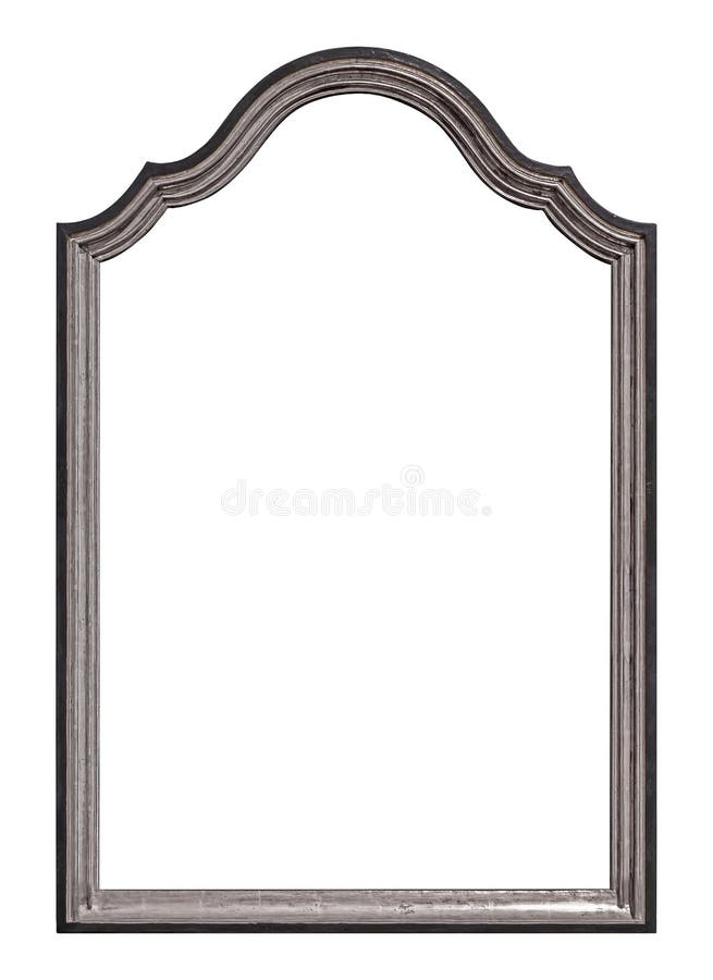 Silver Gothic Frame for Paintings, Mirrors or Photo Isolated on White ...