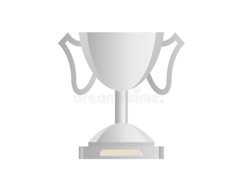 Silver Gradient Award Prize Cup Icon Stock Illustration - Illustration ...