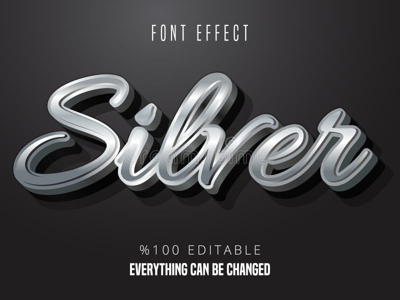 Silver Gradient Font Effect Stock Vector - Illustration of badge, event ...