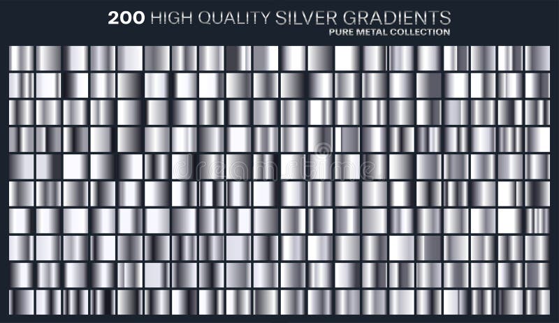 Silver Gradient,pattern,template.Set of Colors for Design,collection of ...