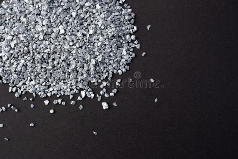 Silver Granules on Gray Background Stock Image - Image of jeweler ...