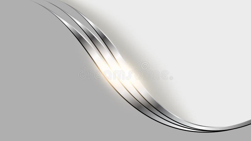 Silver Gray Abstract Business Background with Shiny Metal Waves Stock ...