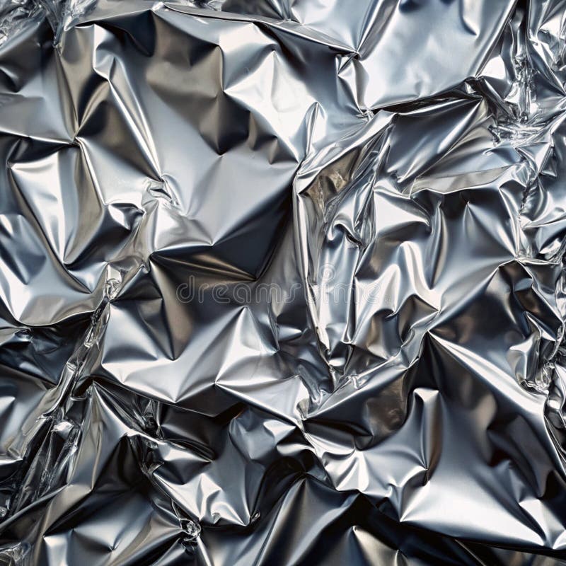 Silver Gray Aluminum Foil Texture Reflective Surface Stock Illustration ...