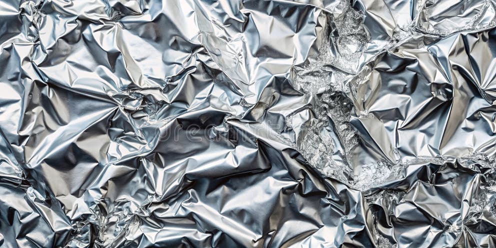 Silver Gray Aluminum Foil Texture Reflective Surface Stock Illustration ...