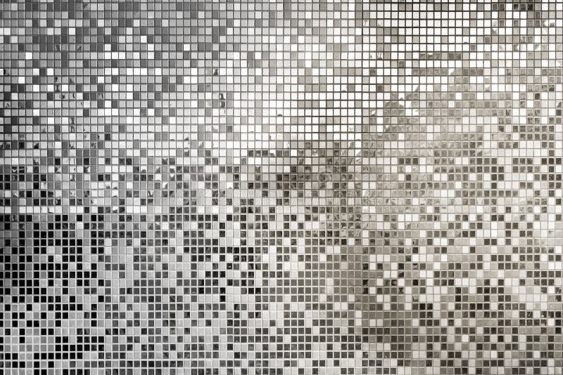 Silver Square Mosaic Tiles for Texture Background Stock Photo - Image ...