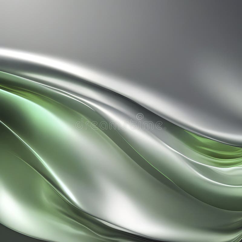 Silver and Green Gradient with Smooth Color Transitions. Stock ...