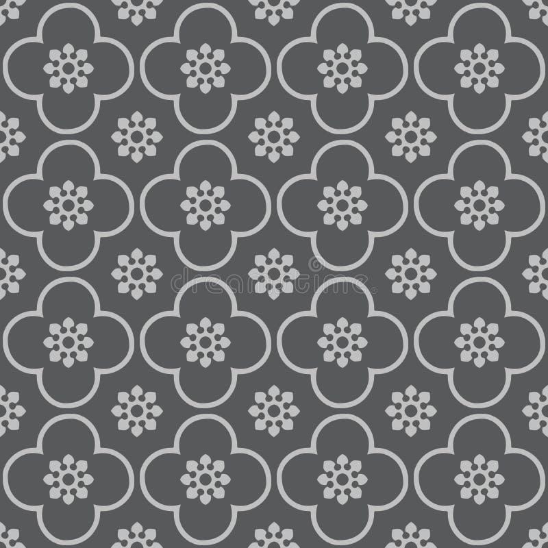 Silver on Grey Club and Circle Seamless Repeat Pattern Background Stock ...