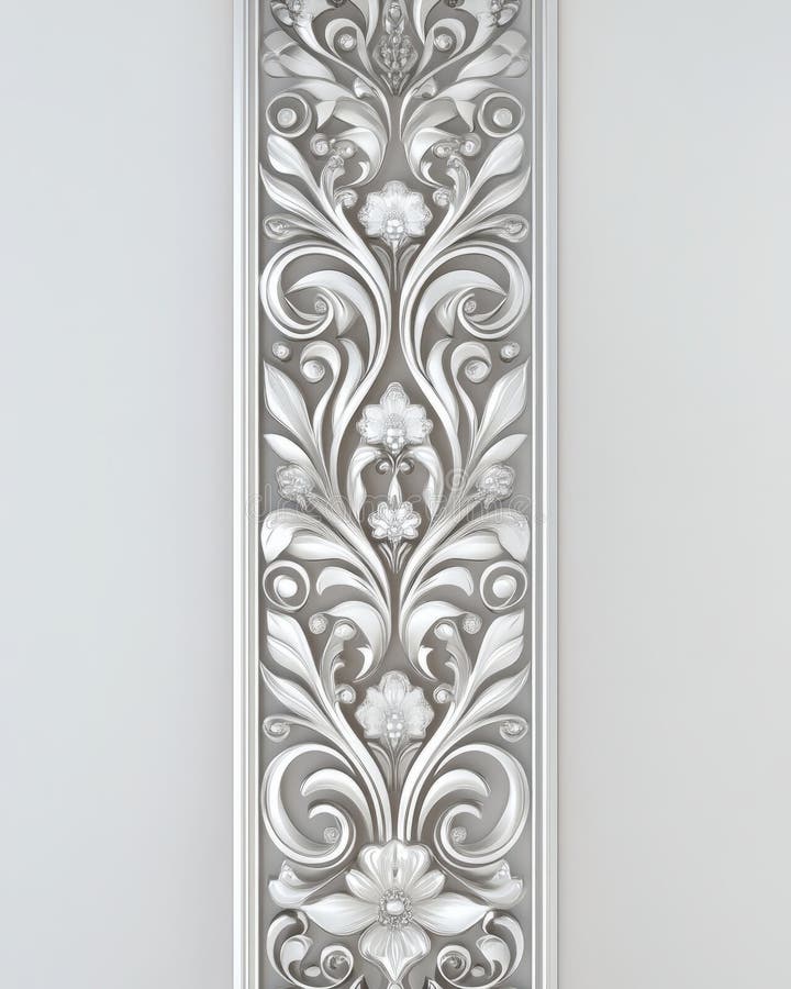 Silver and Grey Filigree Patterns with Watercolorstyle Illustrations ...