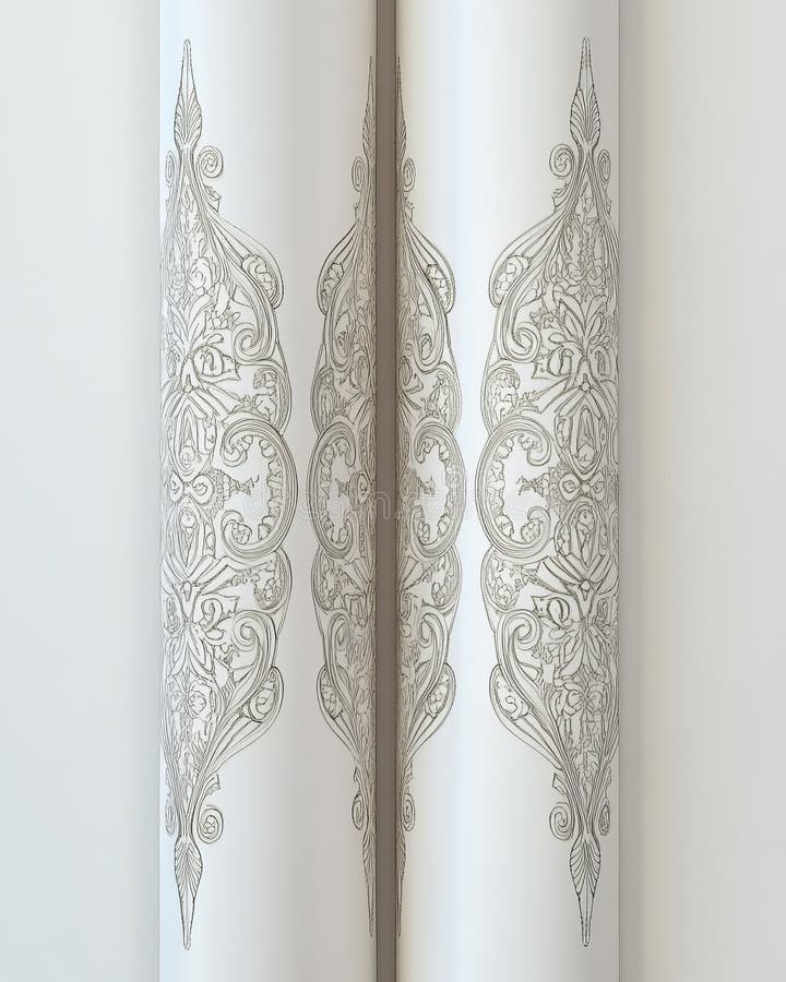 Silver and Grey Filigree Patterns with Watercolorstyle Illustrations ...