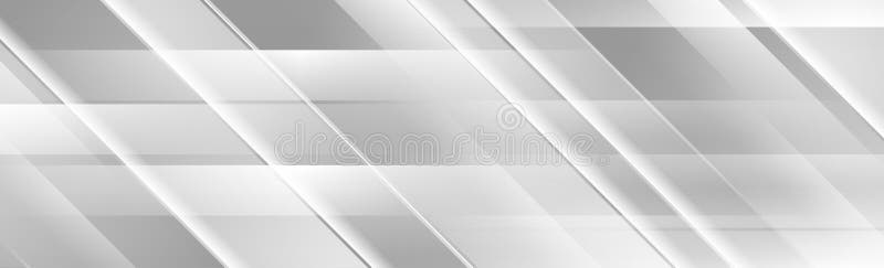 Silver Grey Geometric Abstract Tech Banner Design Stock Vector ...